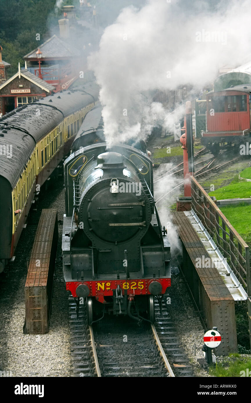 Preserved steam engine 825 Southern Bell at Goathland Station North ...