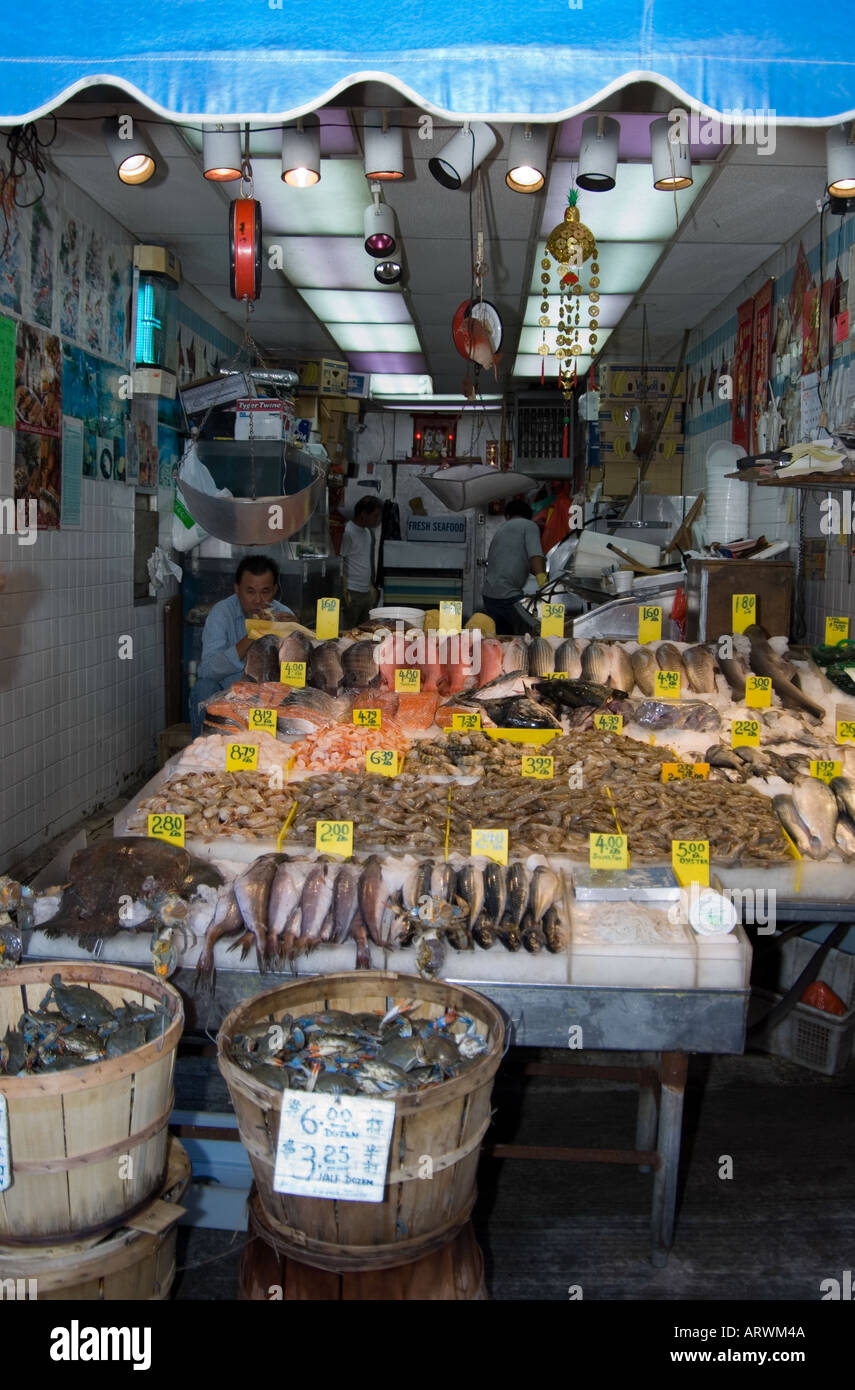 Fish market, China town, New York Stock Photo - Alamy