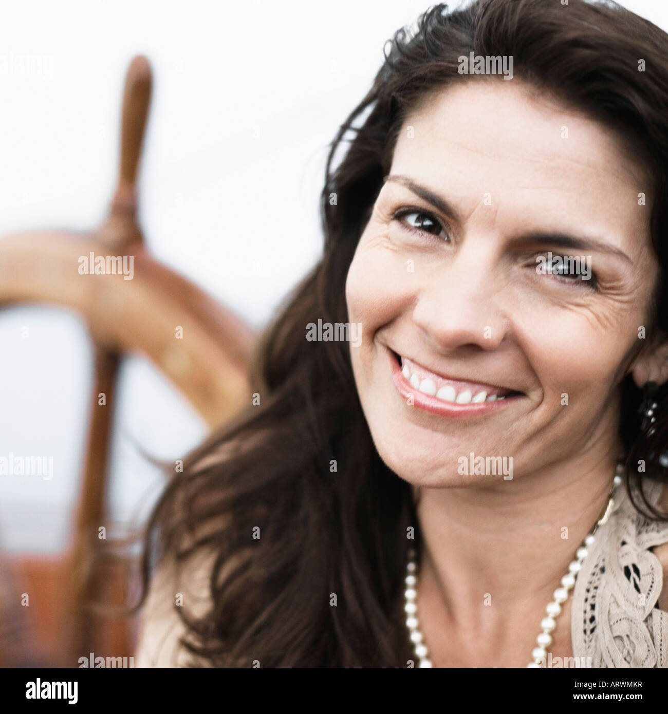 Portrait of a mid adult woman smiling Stock Photo - Alamy