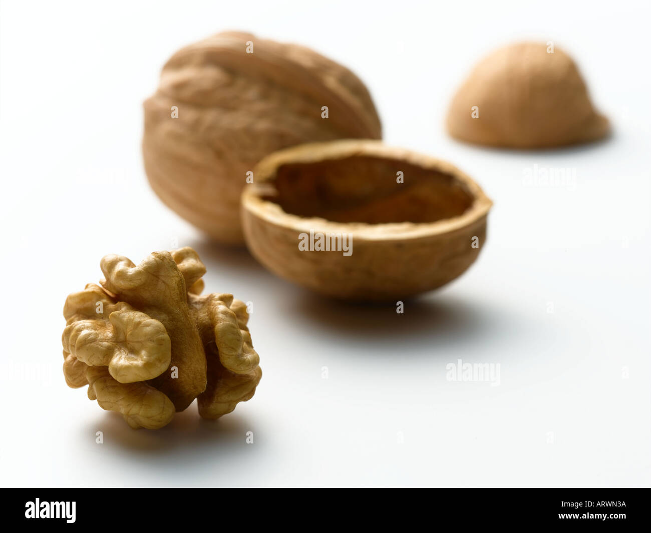 Close up walnuts juglans Cut Out Stock Images & Pictures - Alamy