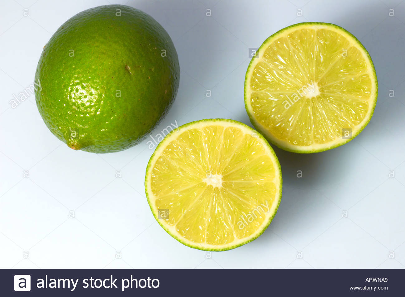 Limes whole halved isolated hi-res stock photography and images - Alamy