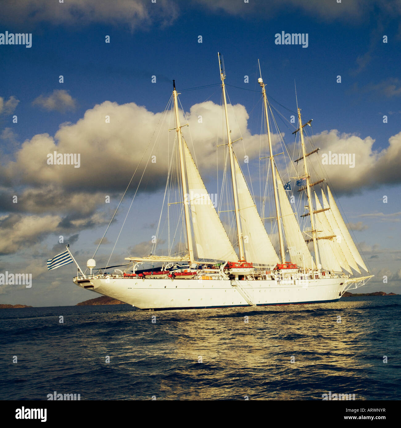 Sailboat in the sea Stock Photo - Alamy