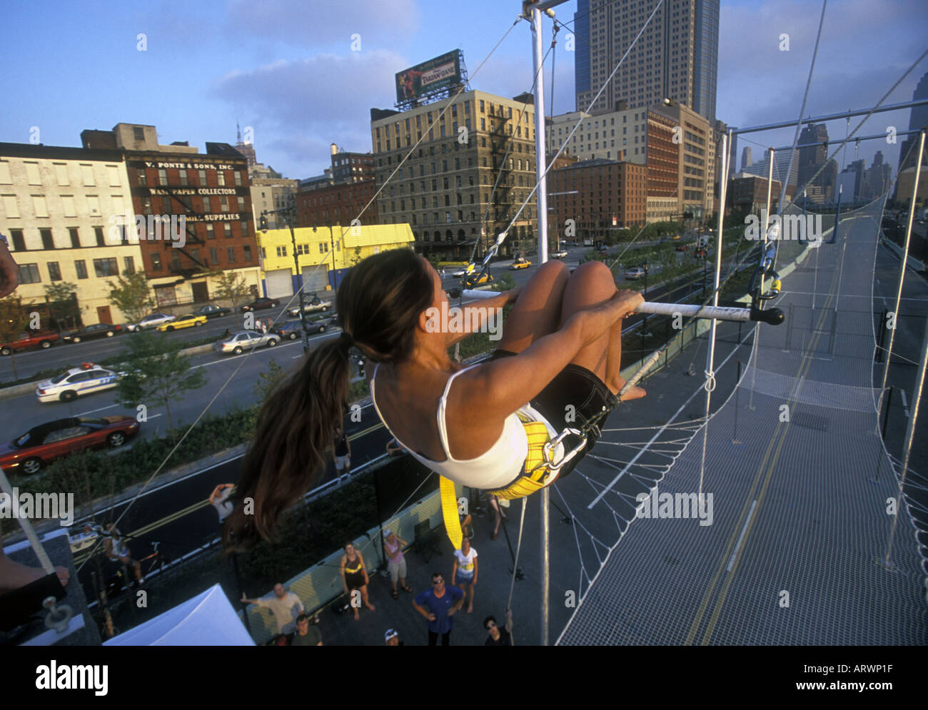 Outdoor trapeze in New York City Stock Photo - Alamy