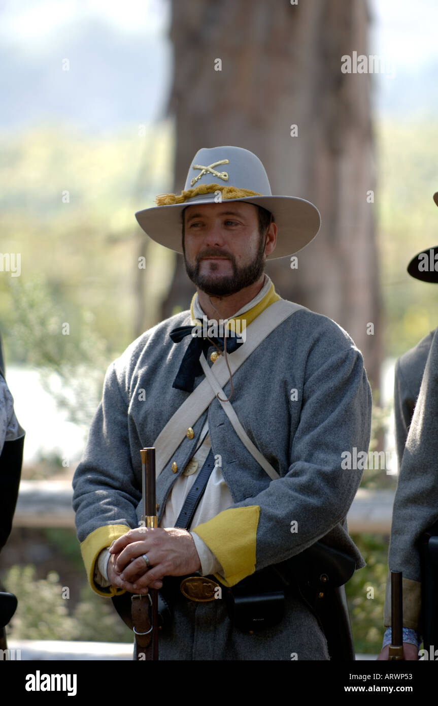 Portrait of reenactor at Civil War reenactment event Stock Photo - Alamy