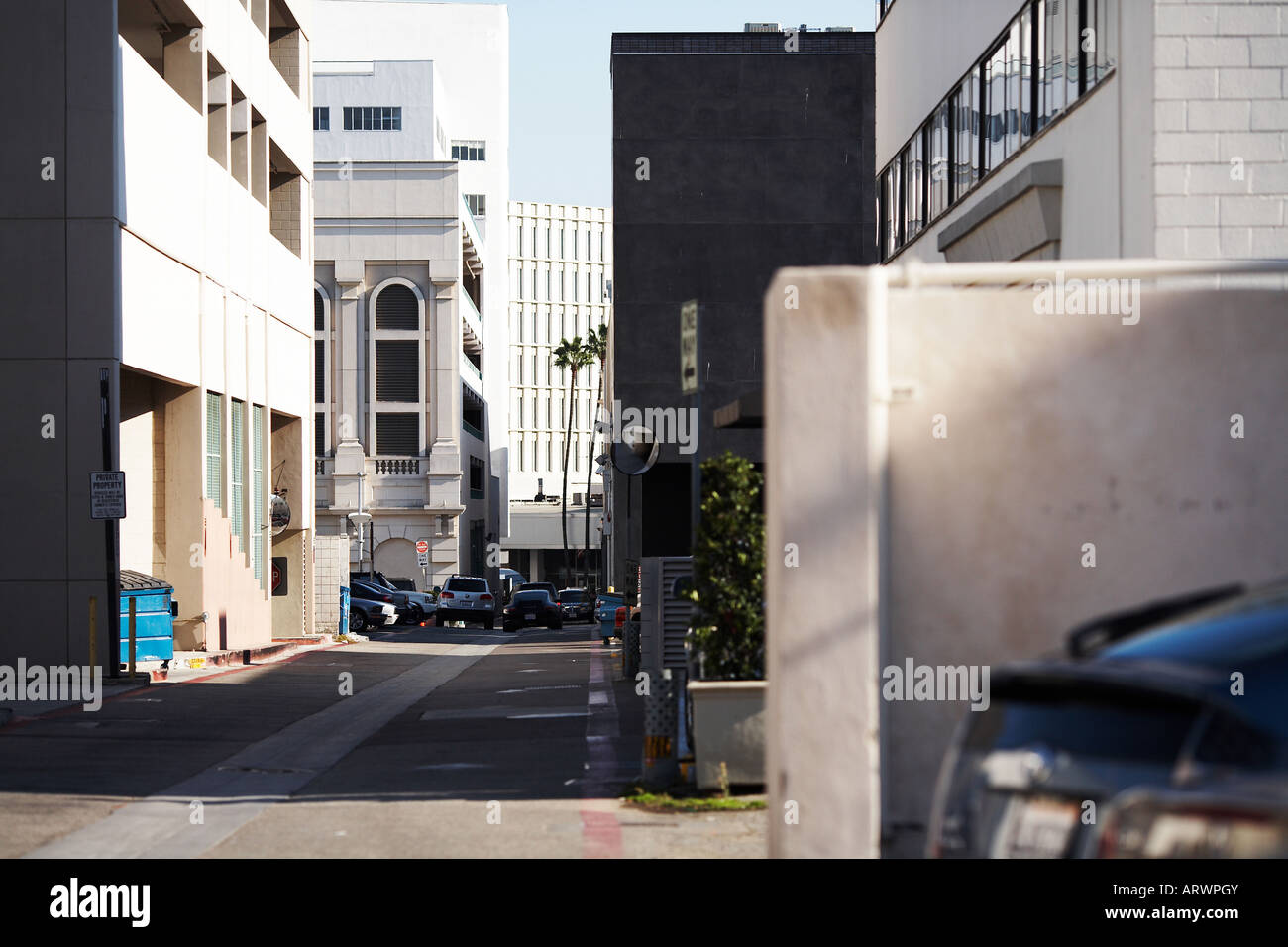 Alleyway with Local Buildings Beverly Hills, Los Angeles County ...