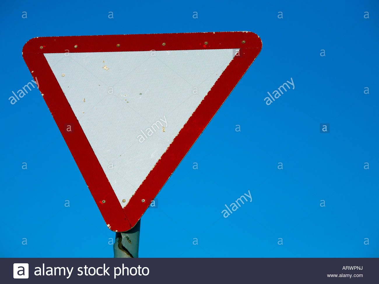 Triangle highway code signpost hi-res stock photography and images - Alamy