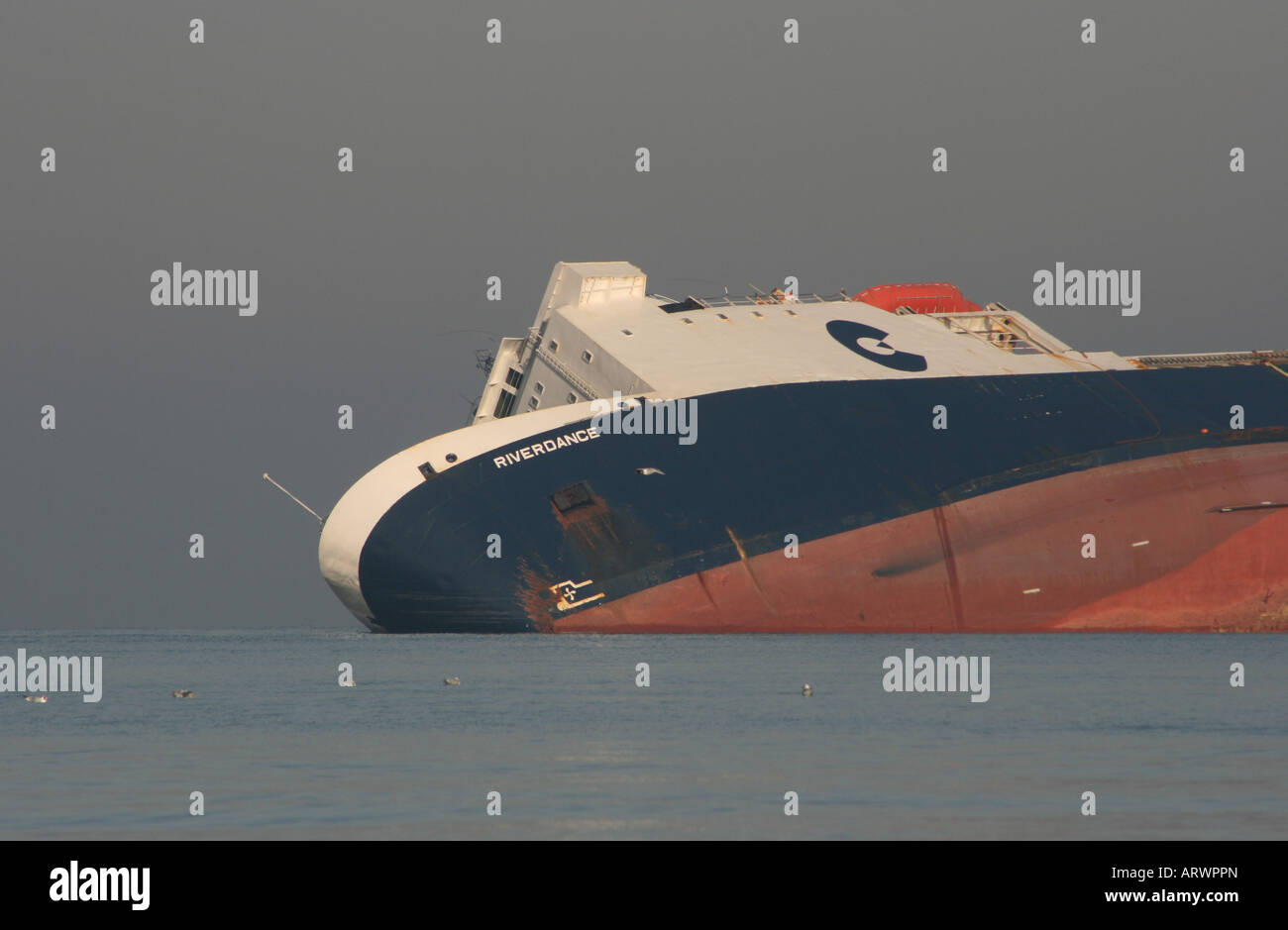 Riverdance, Freight Ferry aground on the beach at Cleveleys, Lancashire ...