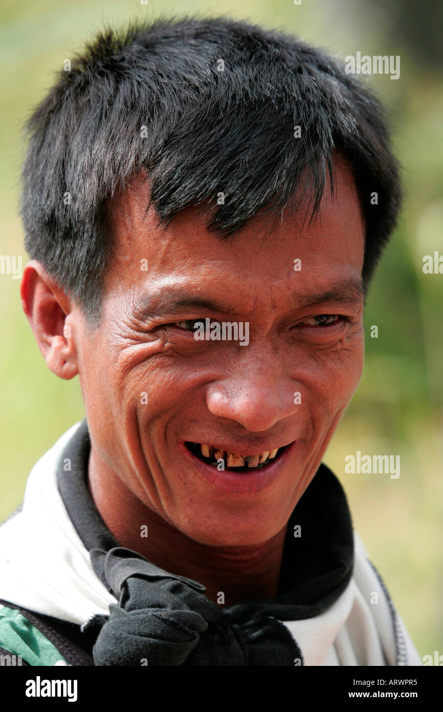 Burmese farmer at a village between Bagan and Mount Popa, Burma ...