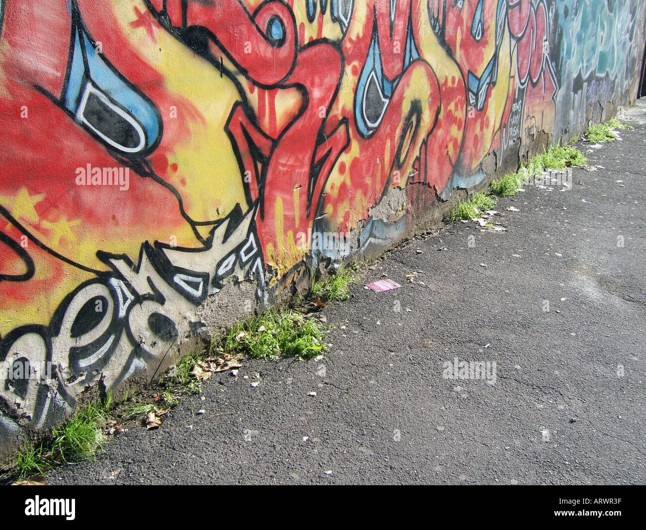 graffiti painted on wall Stock Photo - Alamy