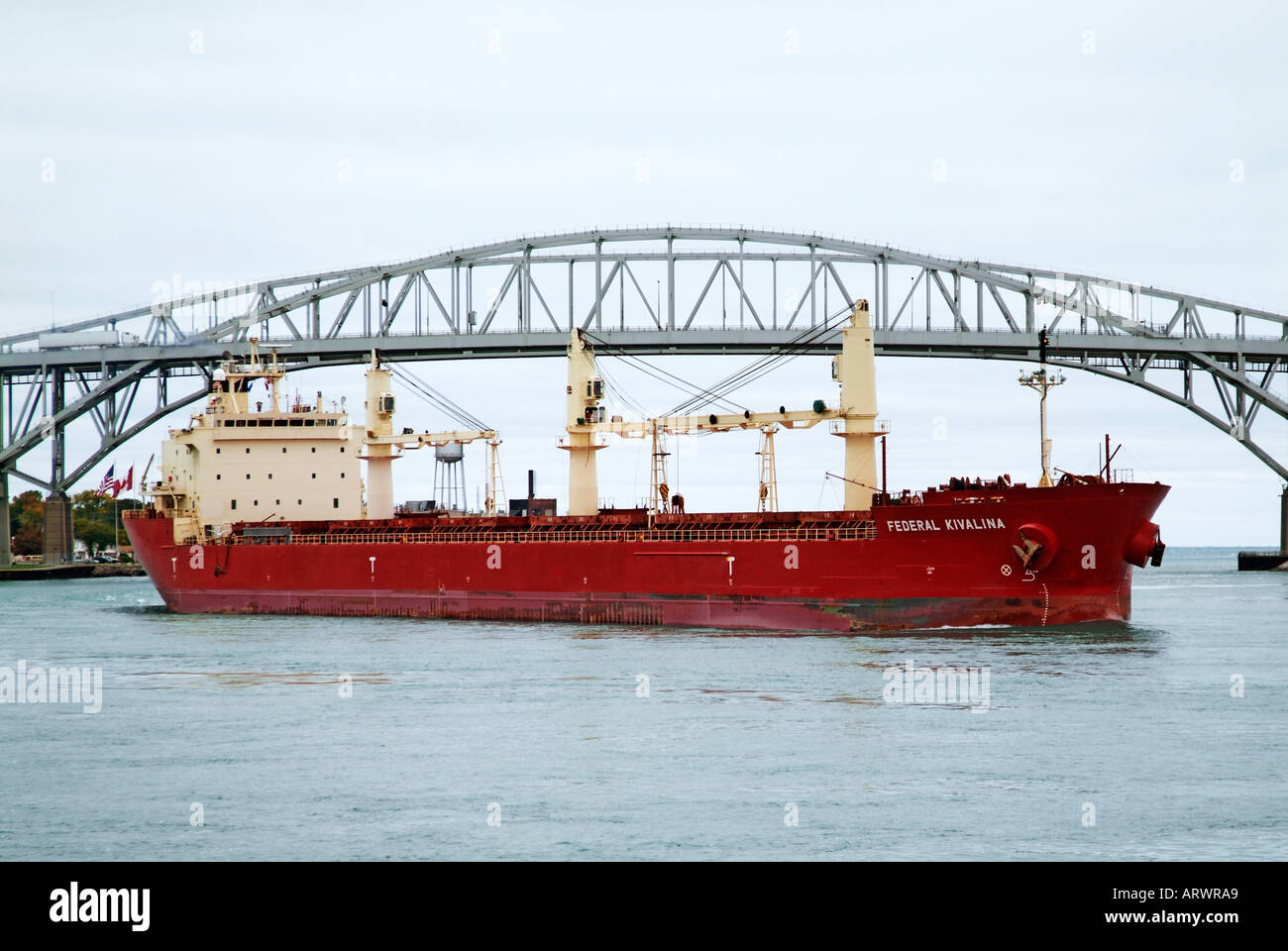 International and domestic Freighter Shipping on the St Clair River at ...