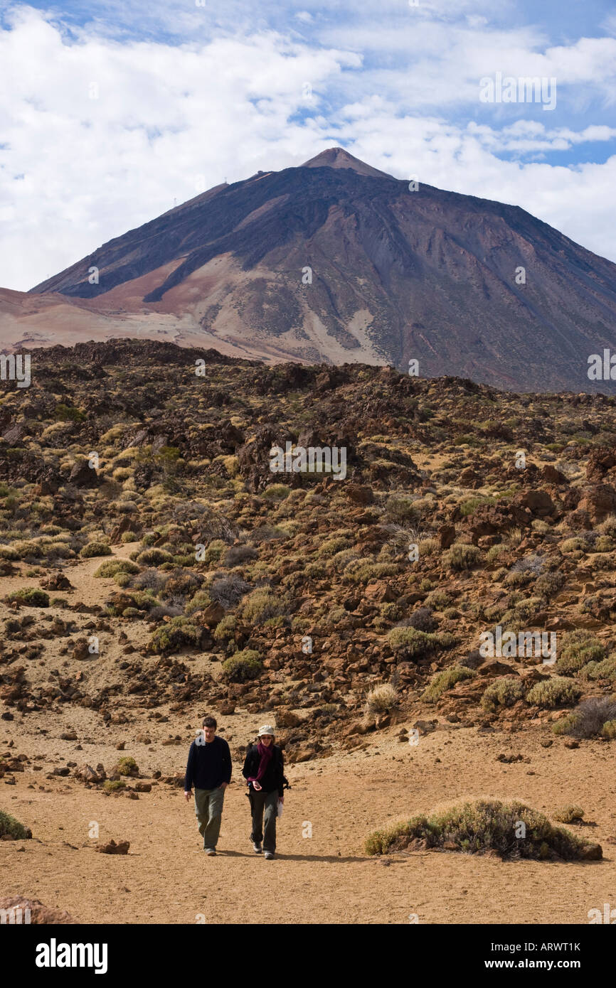 Tenerife Mount Teide volcano view from the visitor centre area east of ...