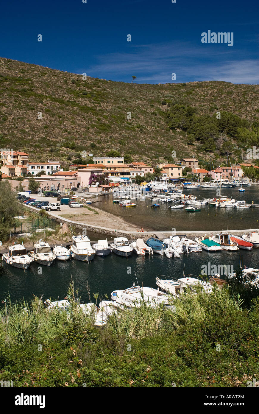 Harbour of Capraia Island, Tuscany, Italy Stock Photo - Alamy