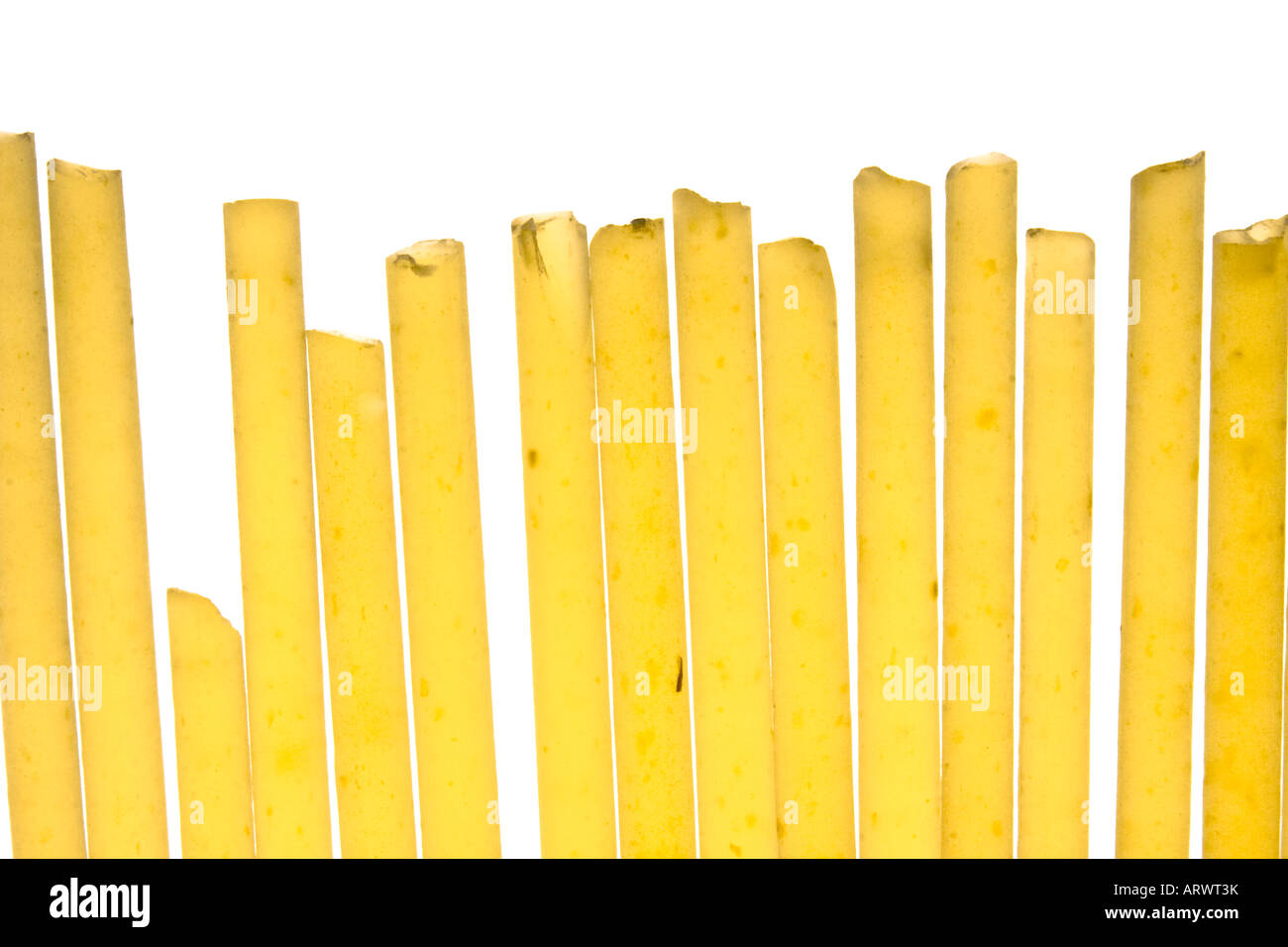 Detailed macro view of spaghetti loosely aligned in a row Stock Photo ...