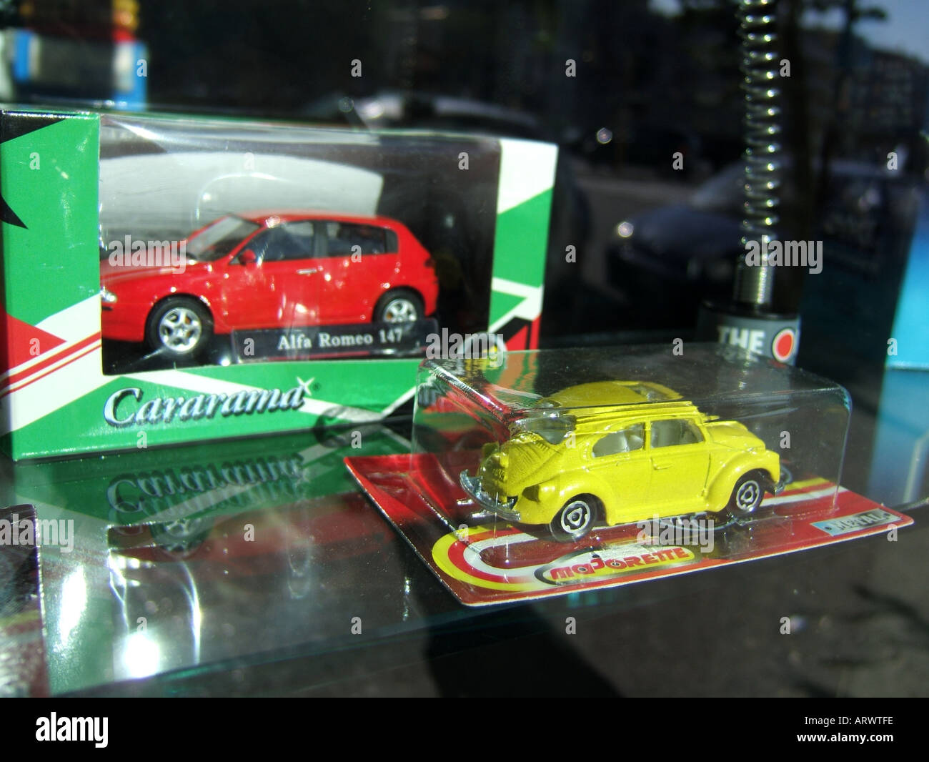 vw beetle model car in toy shop Stock Photo - Alamy