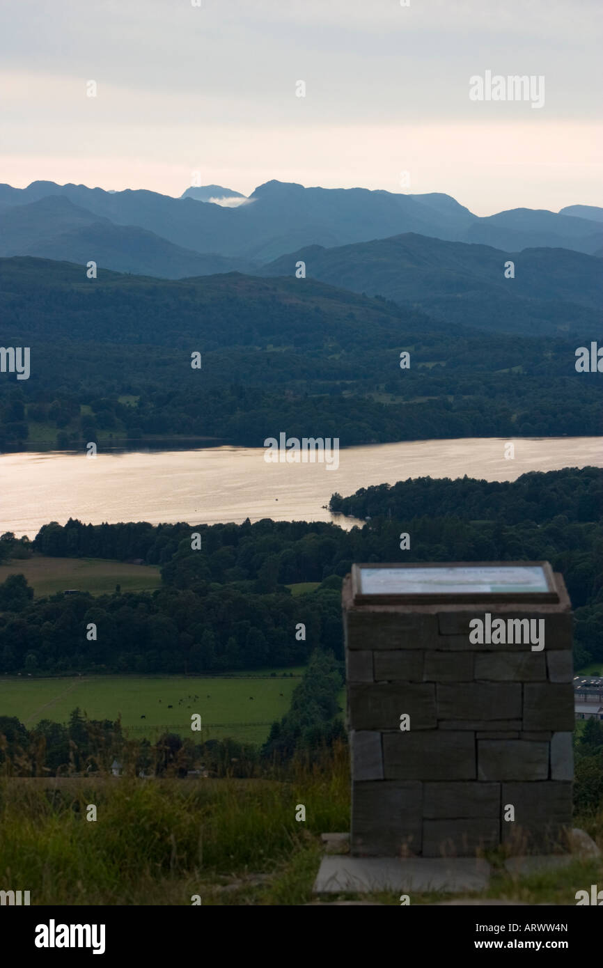 View from Orrest Head over Lake Windermere Lake District Cumbria Stock ...