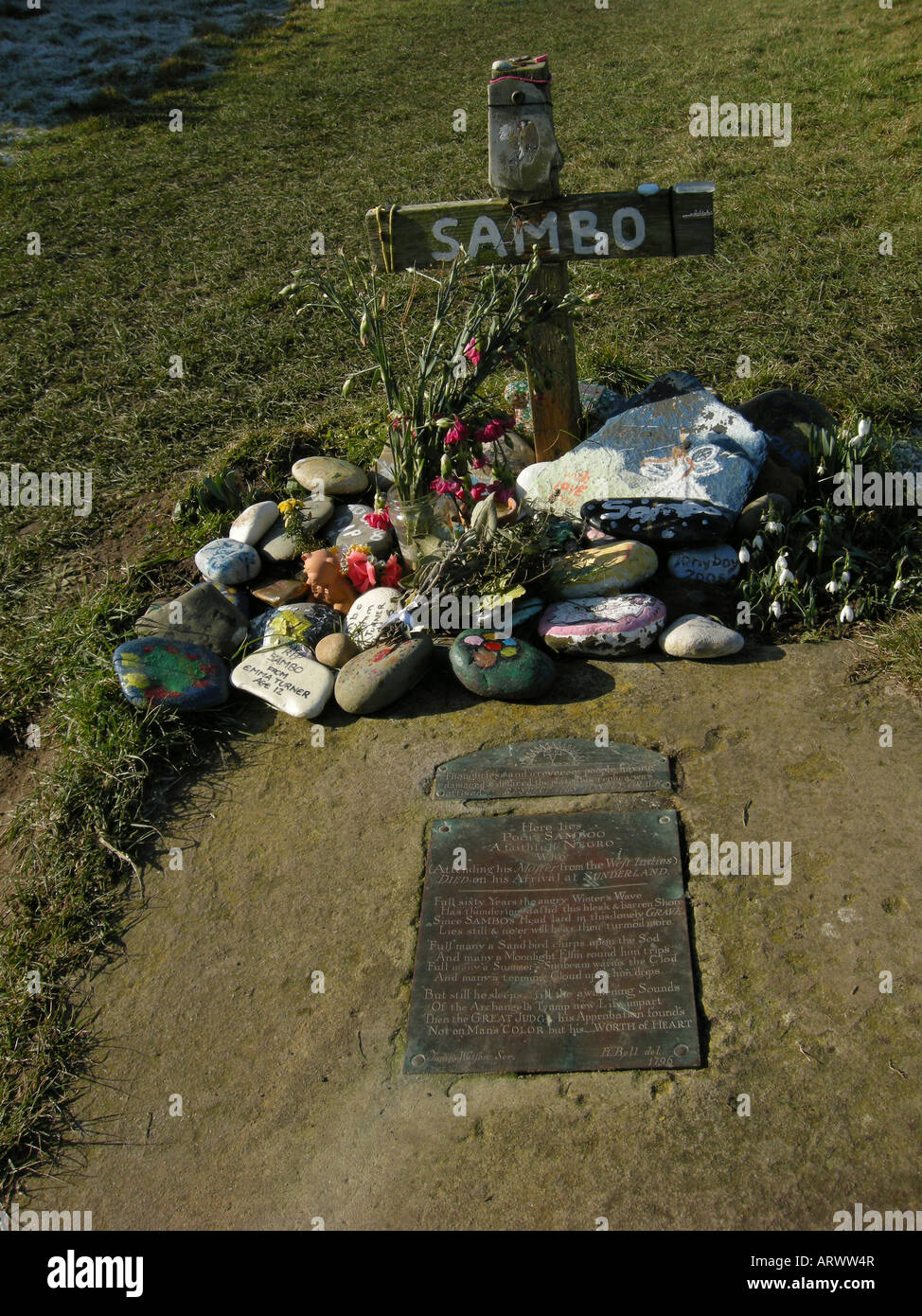 location of sambo's grave at sunderland point Stock Photo - Alamy
