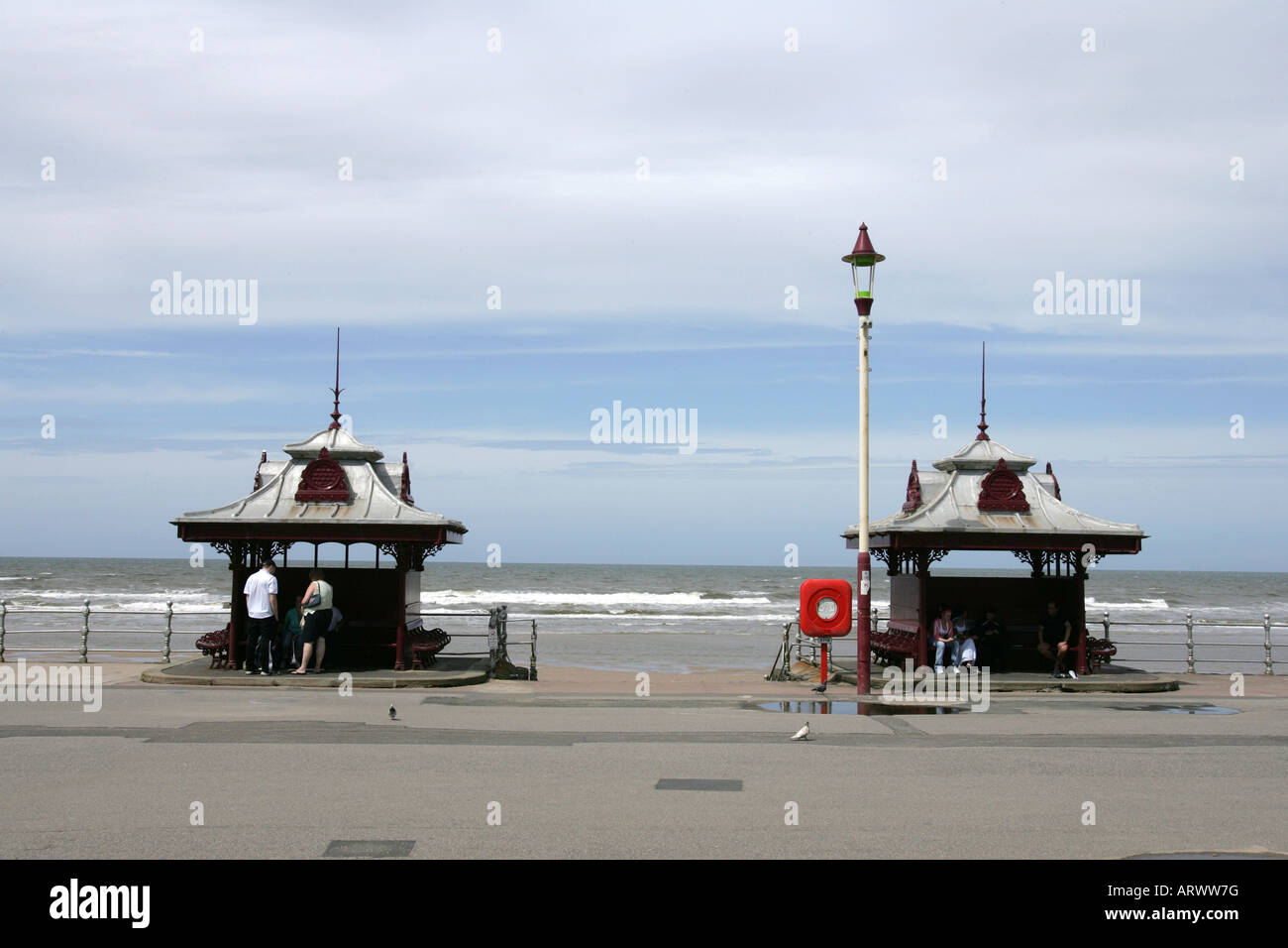 cityscape beach Blackpool landscape harbor Stock Photo - Alamy