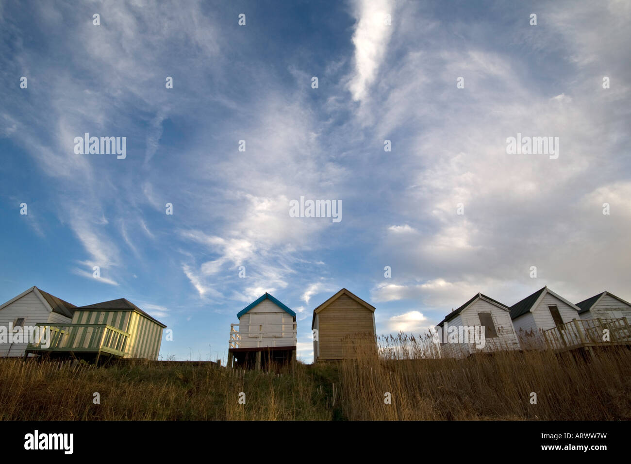 Beach Huts at Chapel Point Lincolnshire Coast England Stock Photo - Alamy