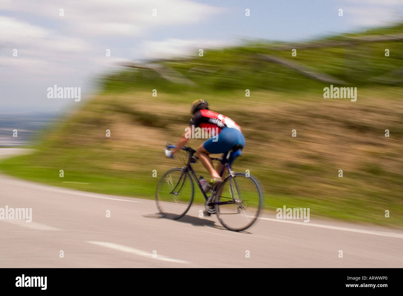 Racing up a slope Stock Photo - Alamy