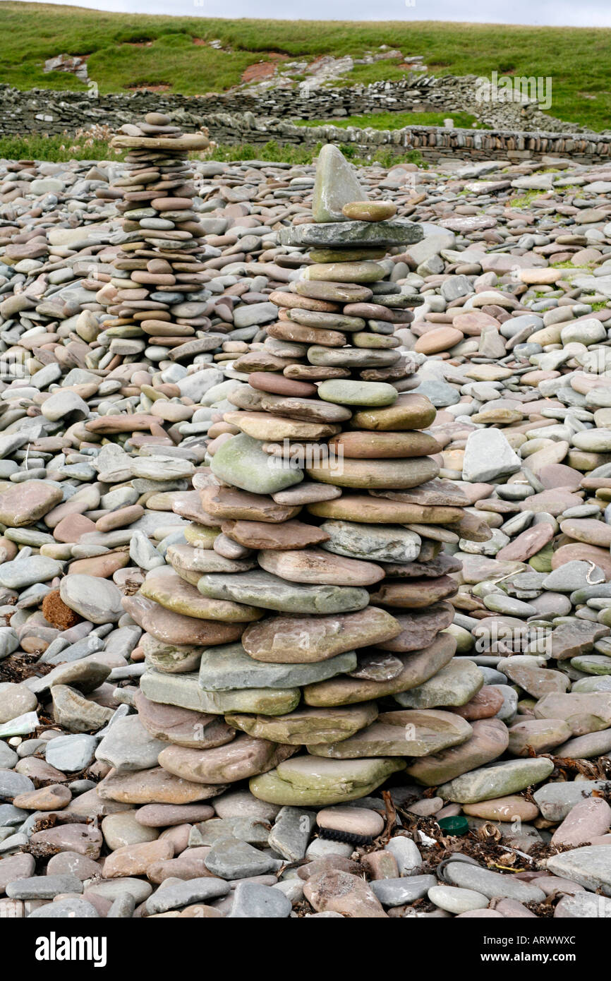Strange rock formations created on beach at Mousa island, Shetland ...