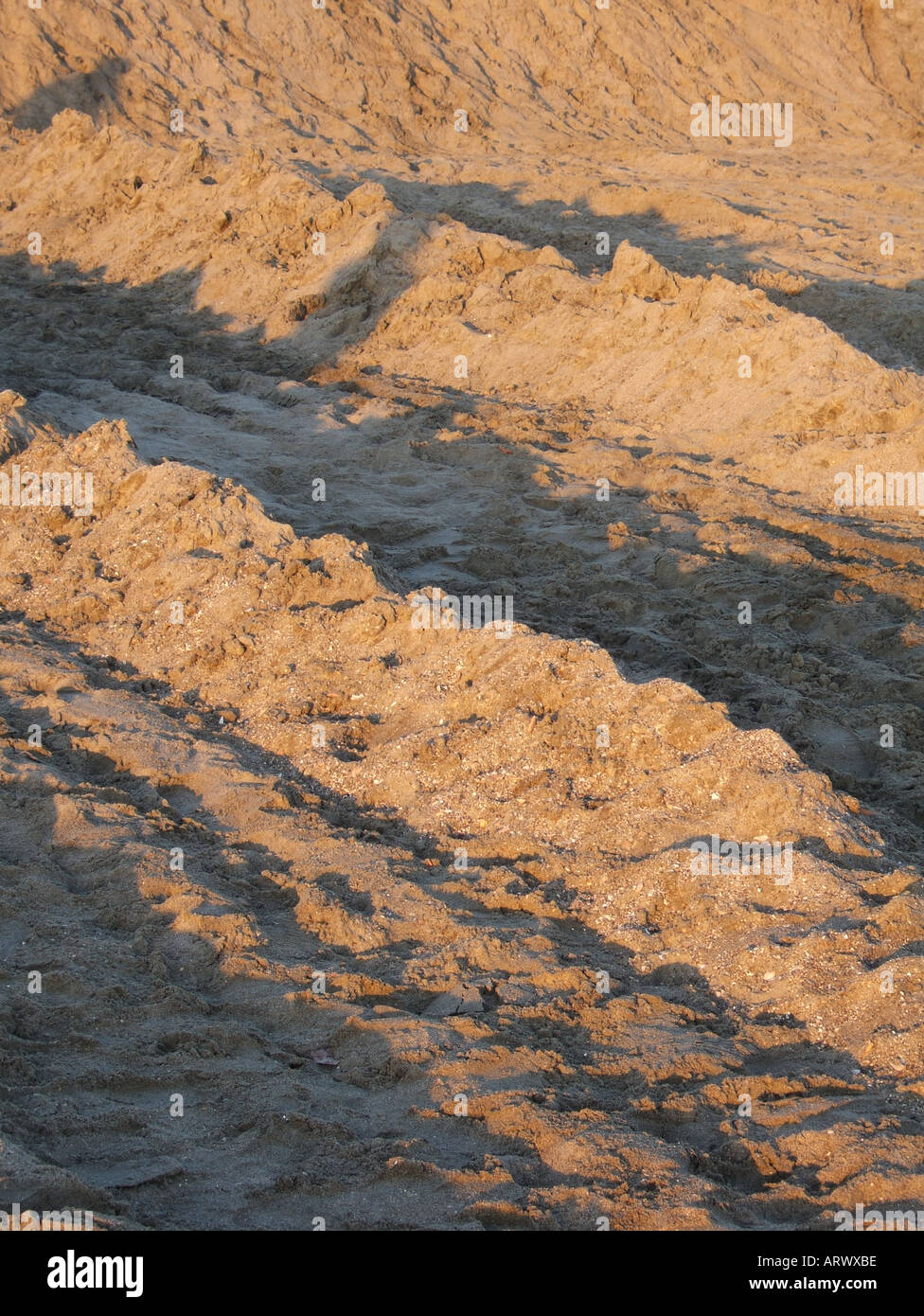 vehicle tracks in sand Stock Photo - Alamy
