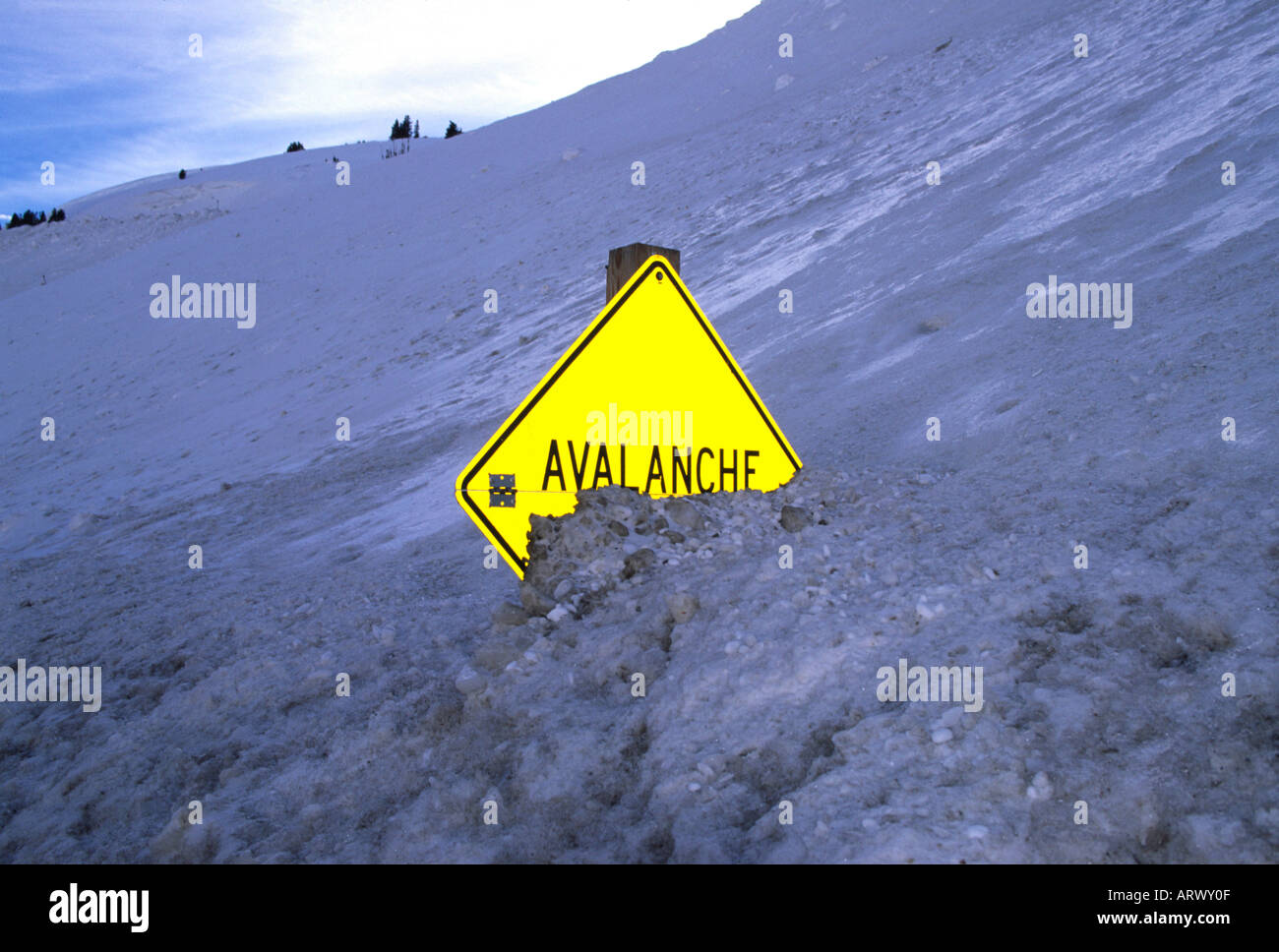 Landslide area sign hi-res stock photography and images - Alamy