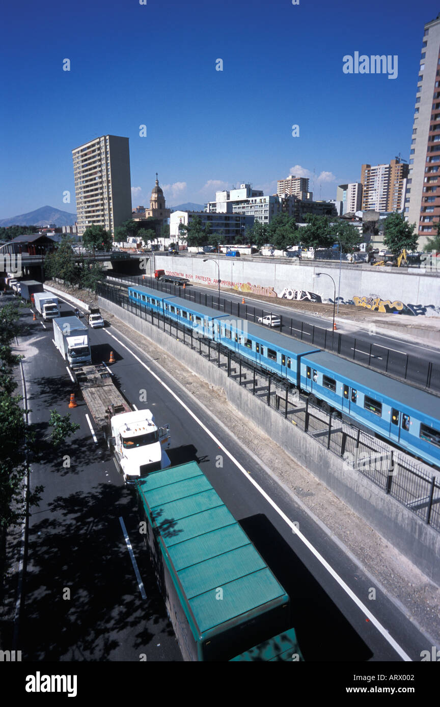 Subway system in Santiago Chile Stock Photo - Alamy