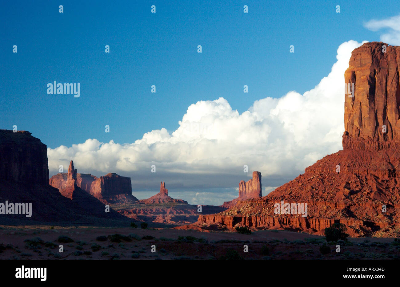 Sandstone buttes of Monument Valley Utah USA Stock Photo - Alamy