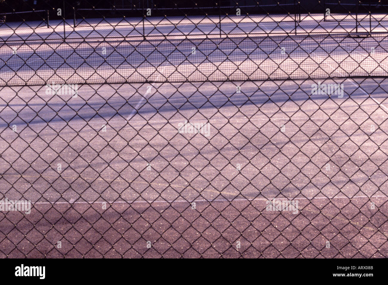 Ice covered tennis court Stock Photo - Alamy