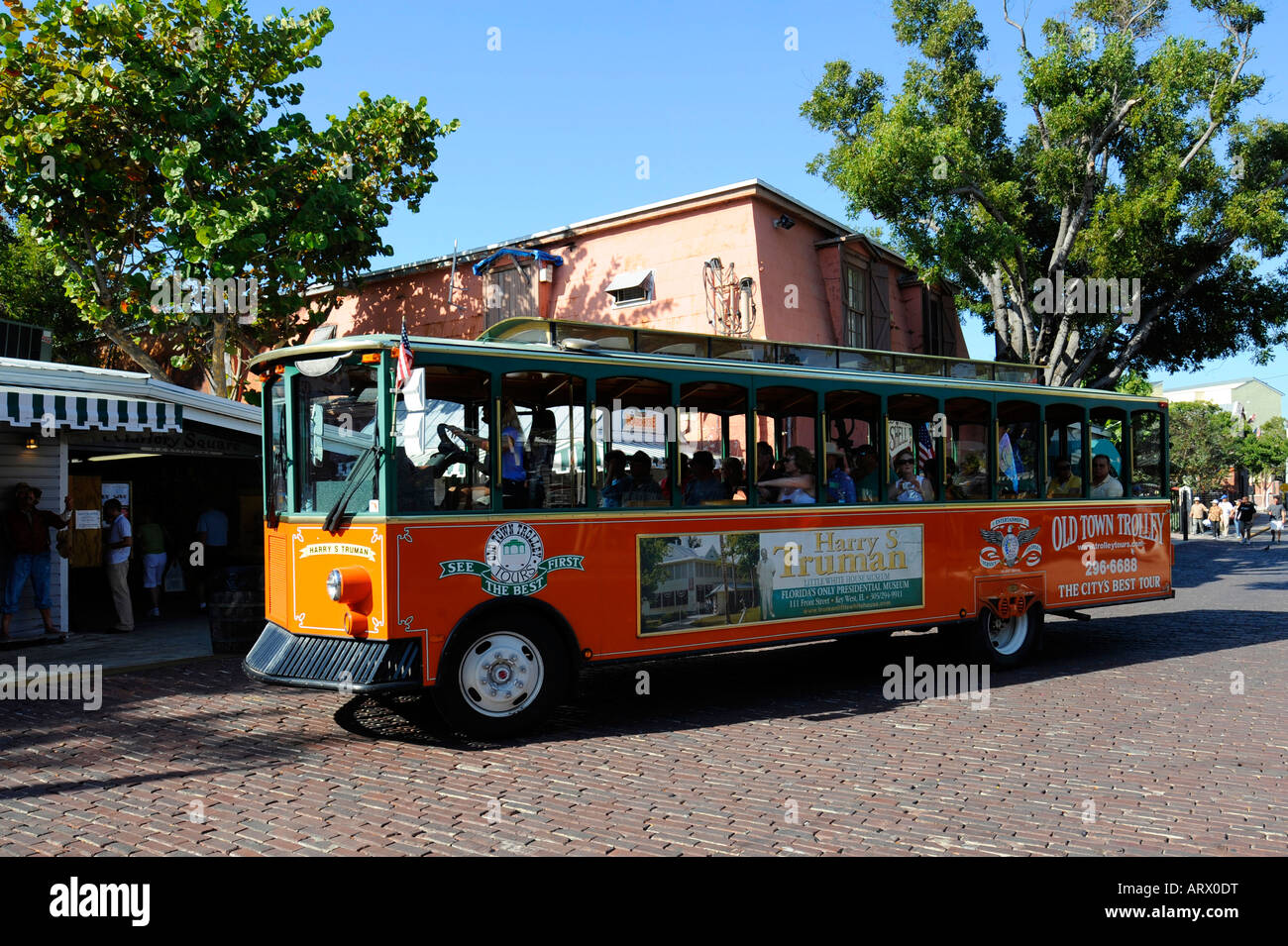 Old Town Trolley Key West Florida Stock Photo - Alamy