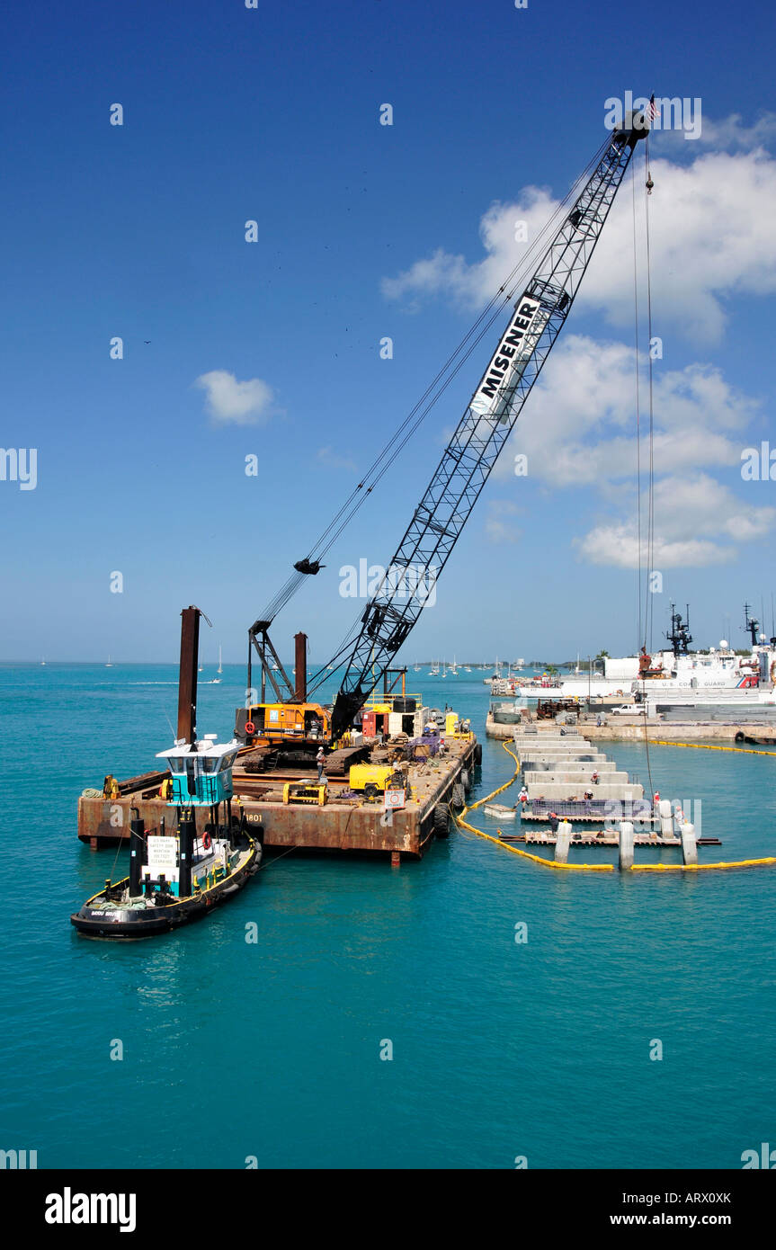 Key West Florida floating construction platform Gulf of Mexico FL US ...