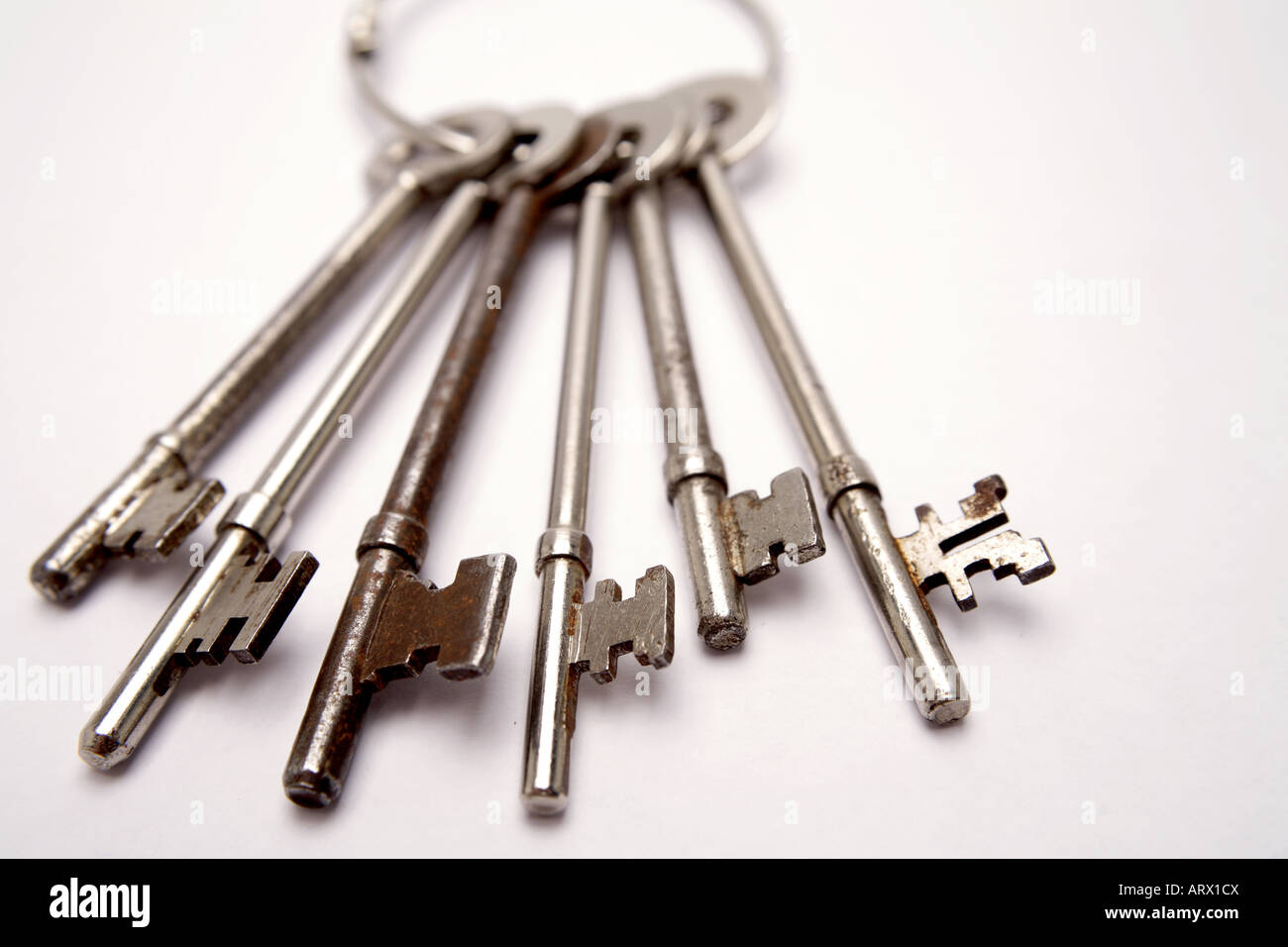 Keys on keyring Stock Photo - Alamy