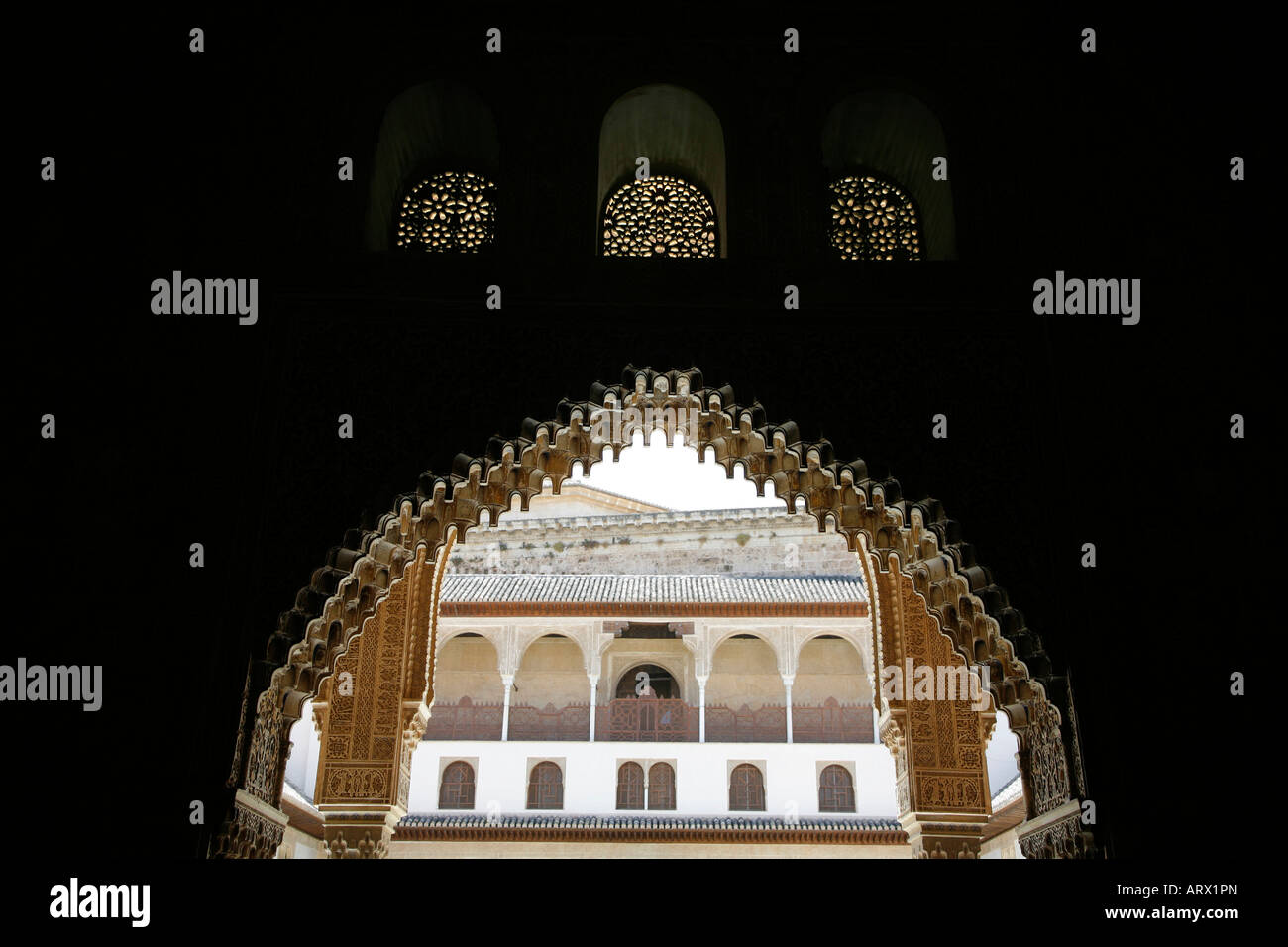 Spain, Granada, Alhambra Palace, ceiling detail Stock Photo - Alamy