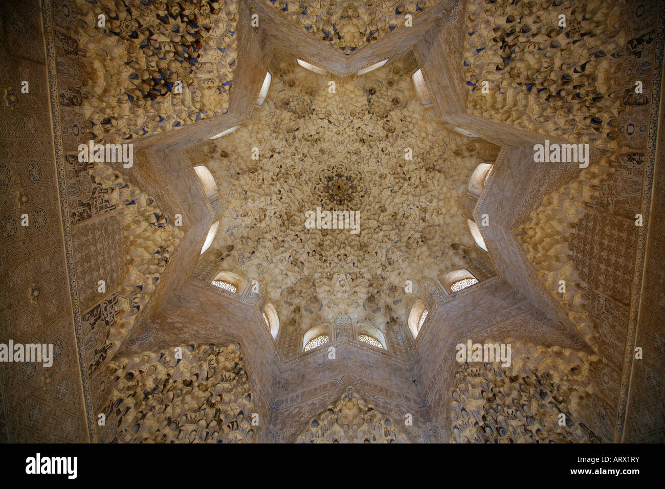 Spain, Granada, Alhambra Palace, ceiling detail Stock Photo - Alamy