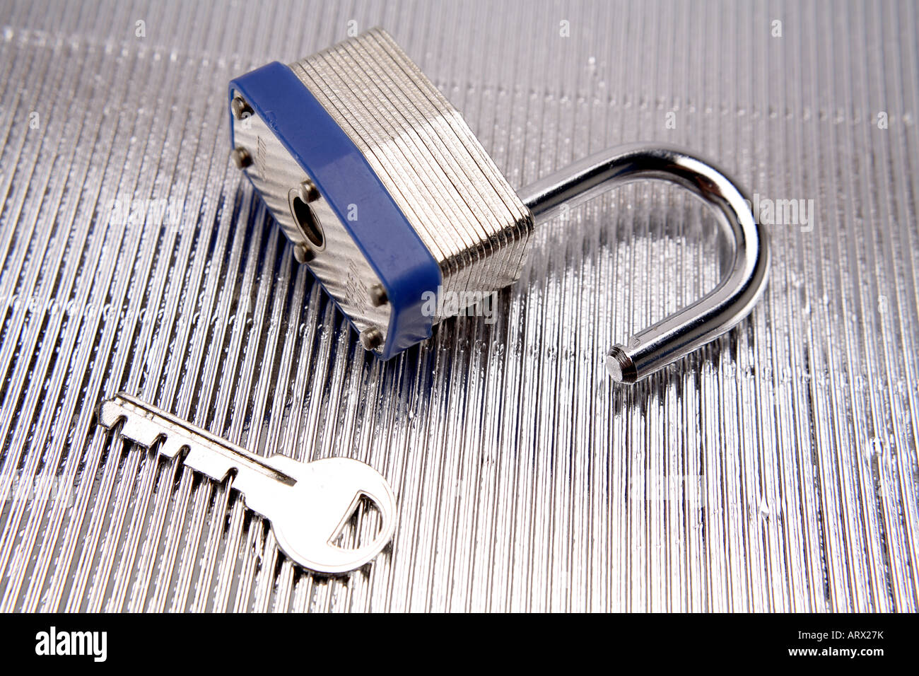 Padlock and key Stock Photo - Alamy