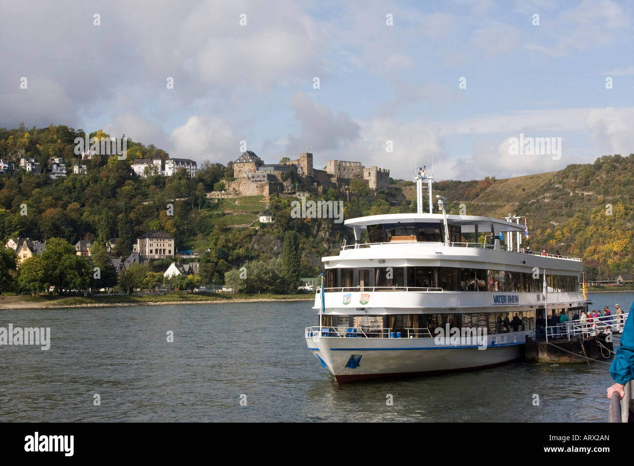 Tourist boat on River Rhine Germany Stock Photo - Alamy