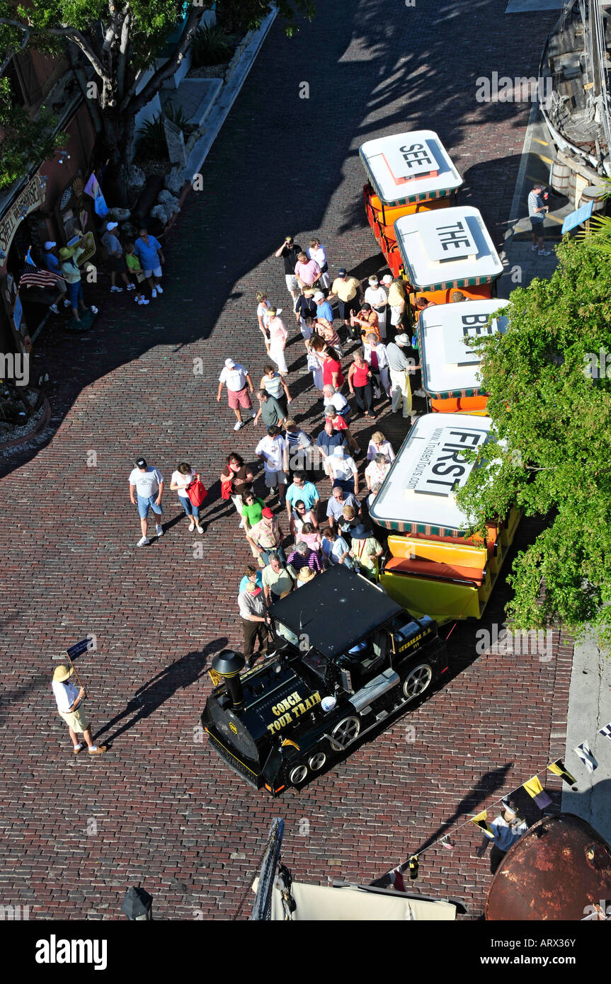 Conch Tour Train at Key West Florida Stock Photo - Alamy