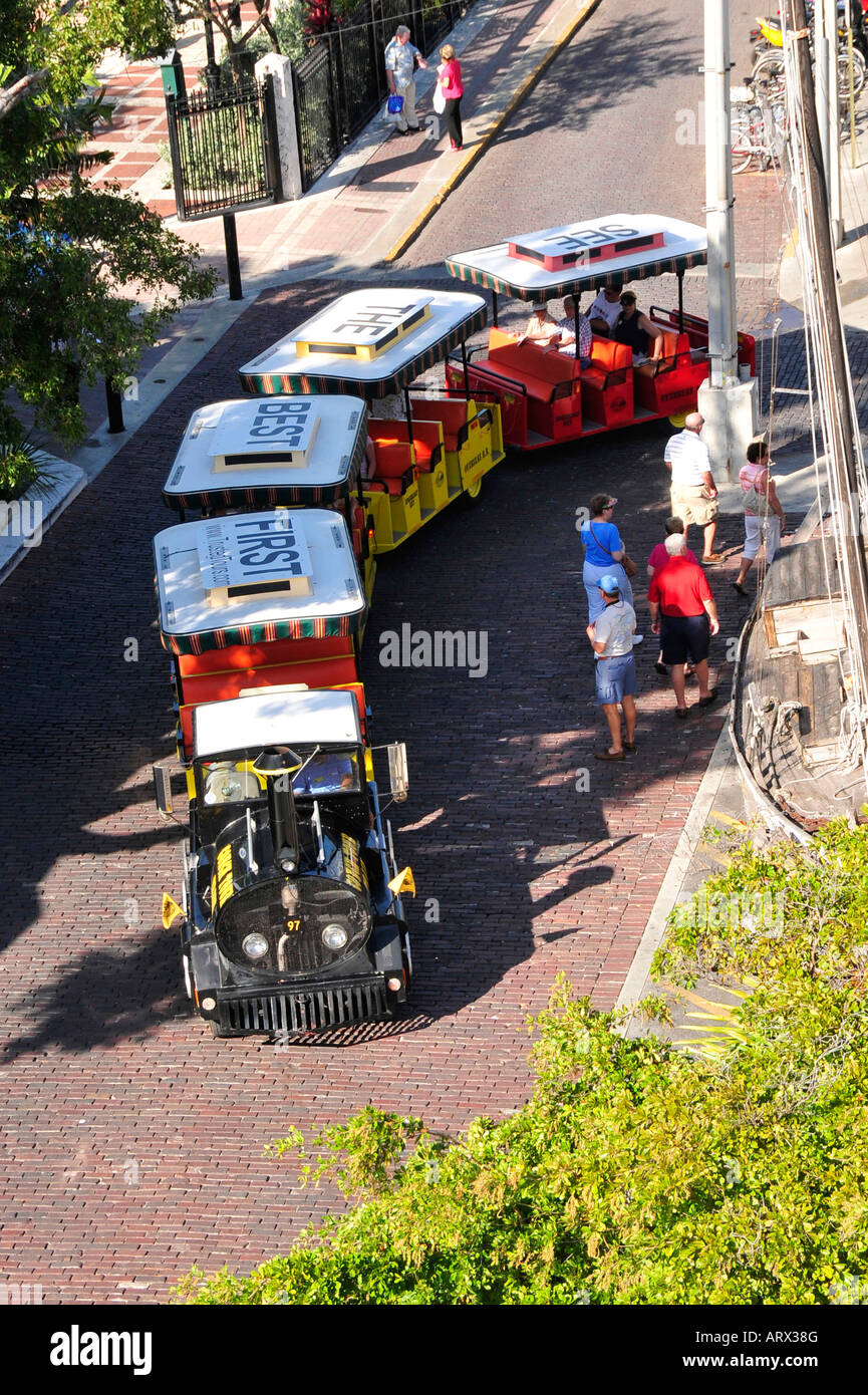 Conch Tour Train at Key West Florida Stock Photo - Alamy