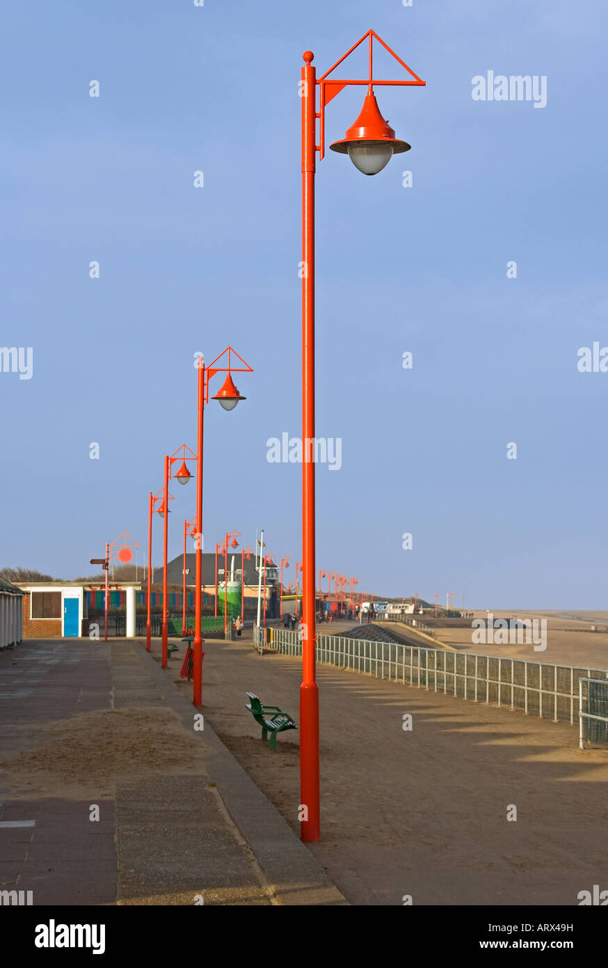 Mablethorpe Promanade Lighting Stock Photo - Alamy