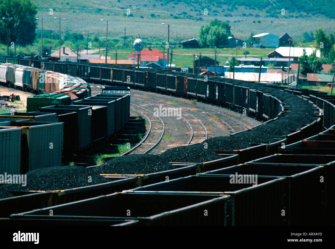 Coal trains in Phippsburg Colorado USA Stock Photo - Alamy