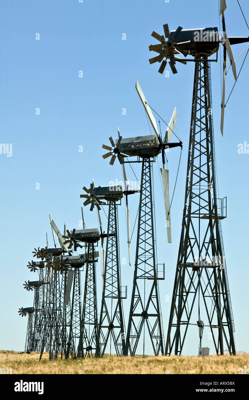 older style wind turbines Stock Photo - Alamy