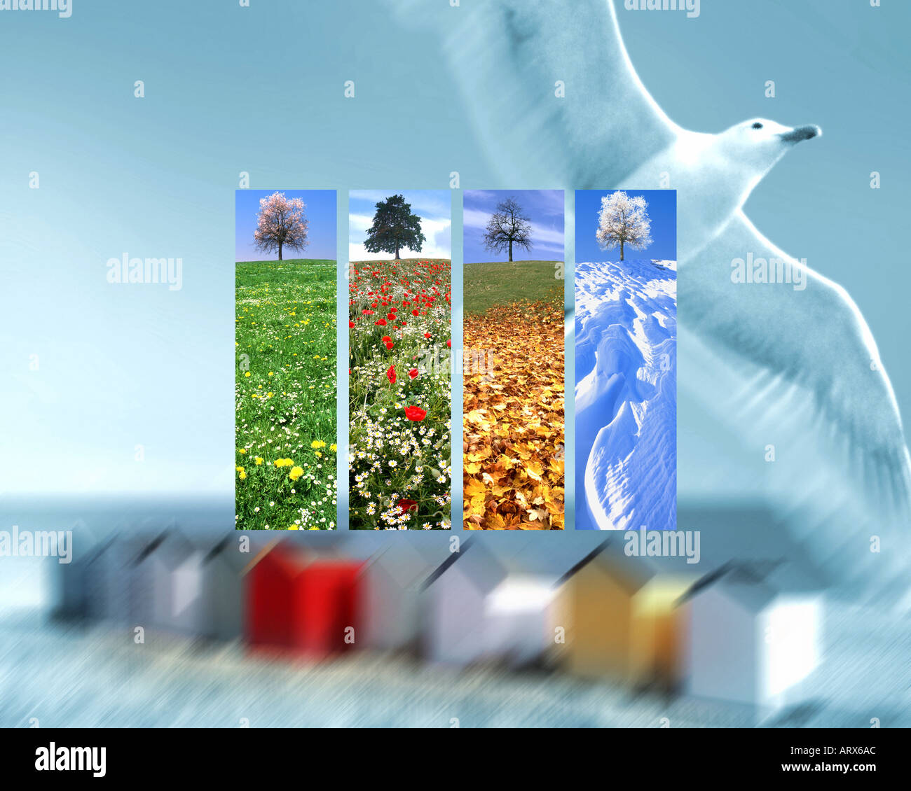 DIGITAL CONCEPT: The Four Seasons Stock Photo - Alamy