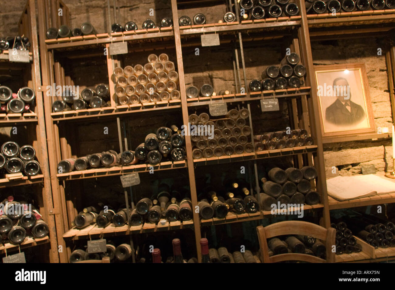 German Wine Cellar and barrels Ahr Valley Stock Photo - Alamy