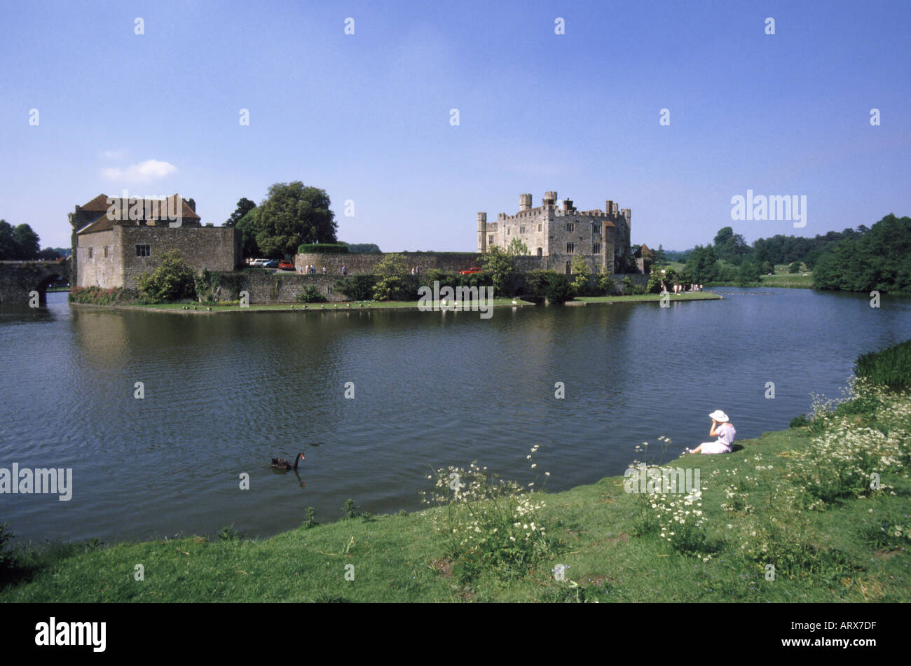 Near Maidstone Leeds Castle also known as Ladies Castle situated on the ...