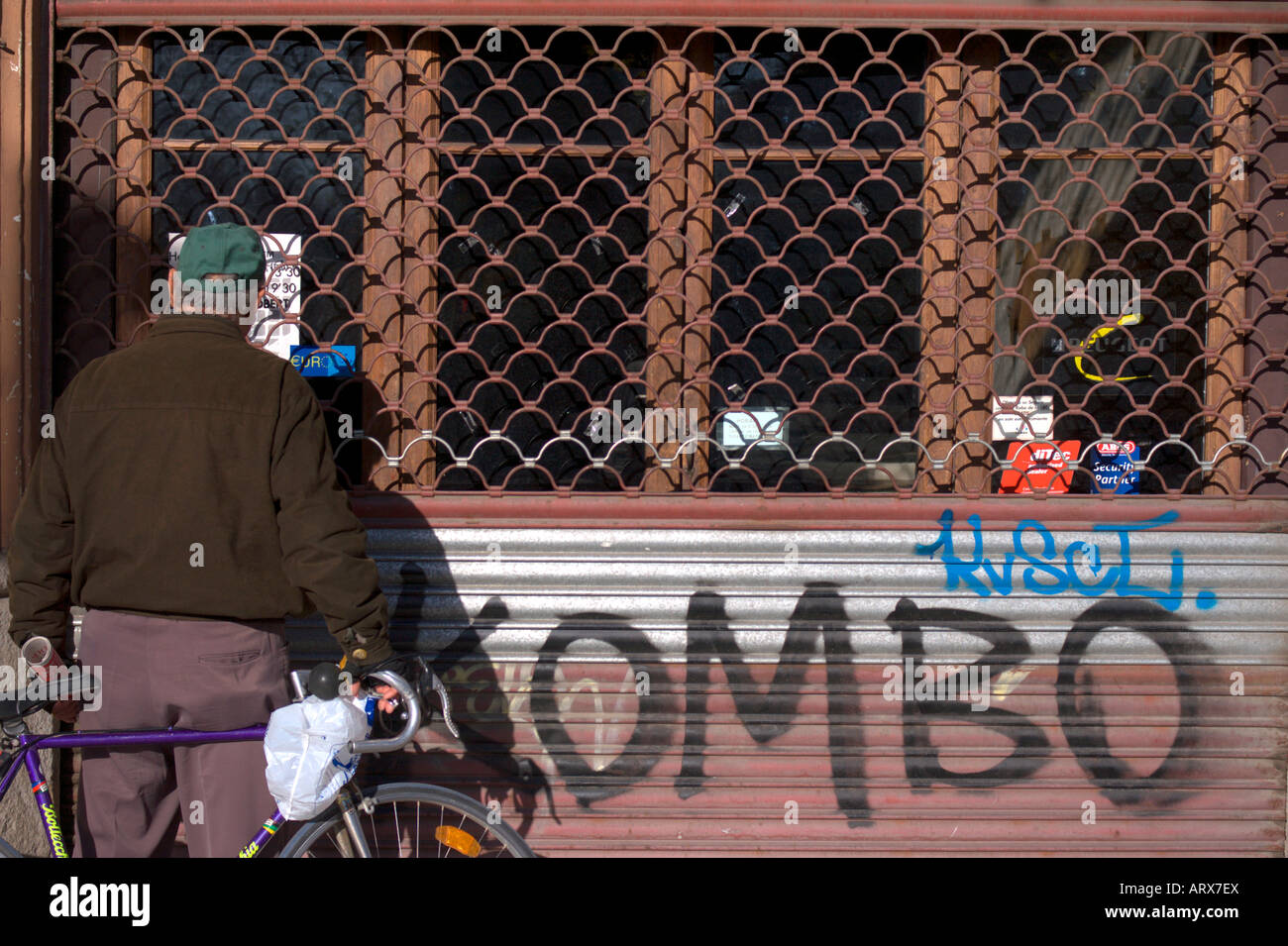 Bicycle shop in Barcelona closed to make way for a new hotel Stock ...