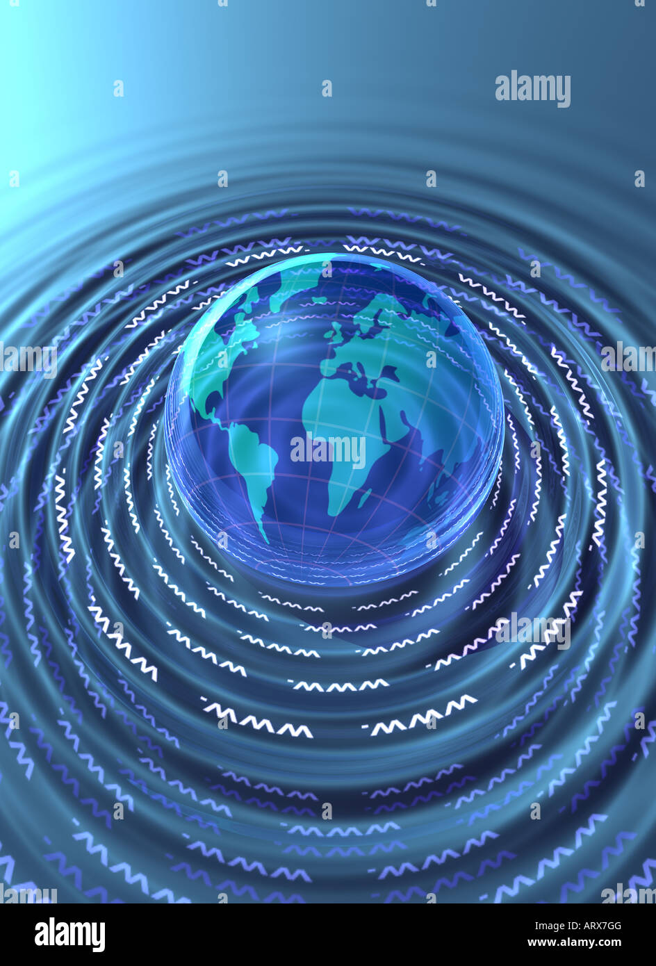Www world ripple globe map hi-res stock photography and images - Alamy