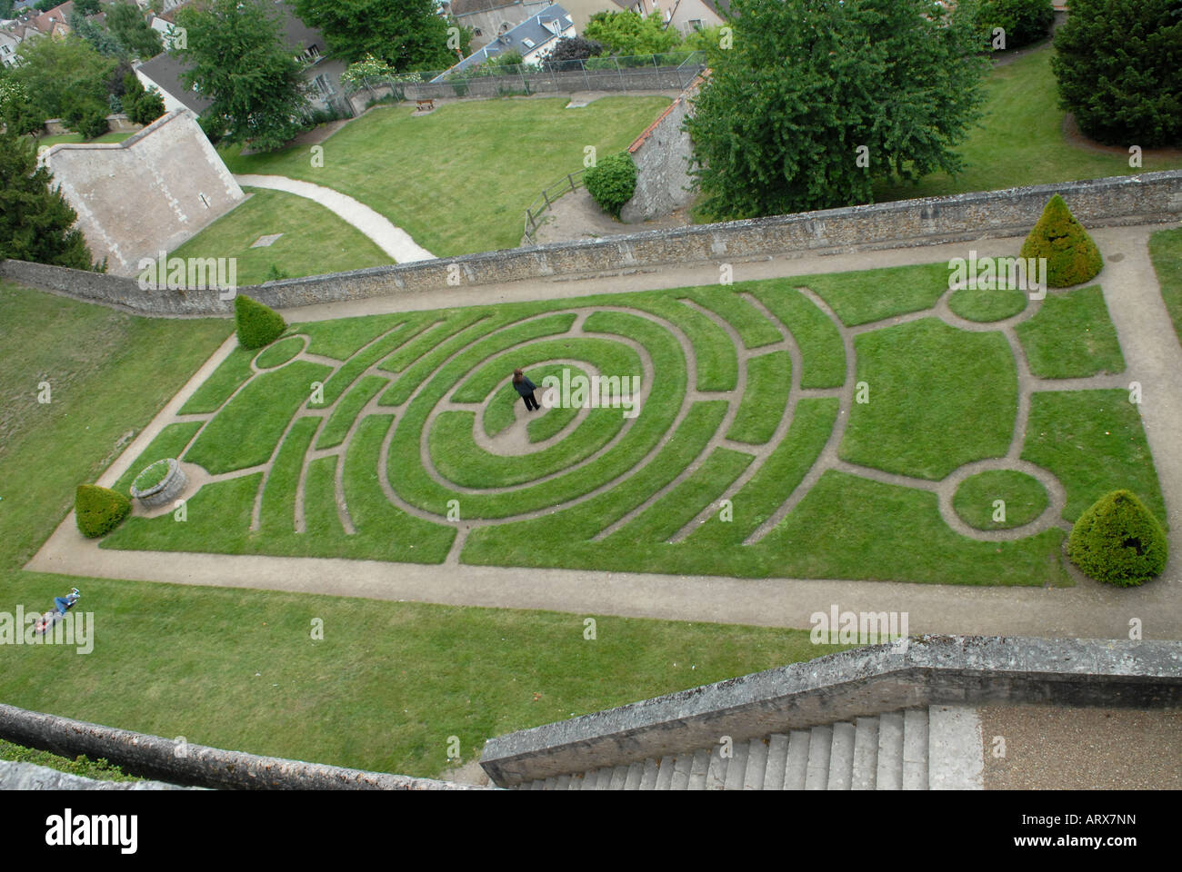 Garden Maze at the rear of The Cathedral of Our Lady of Chartres in ...
