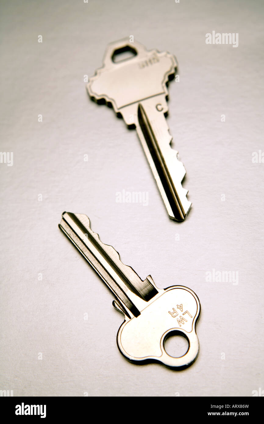 Two house keys Stock Photo - Alamy