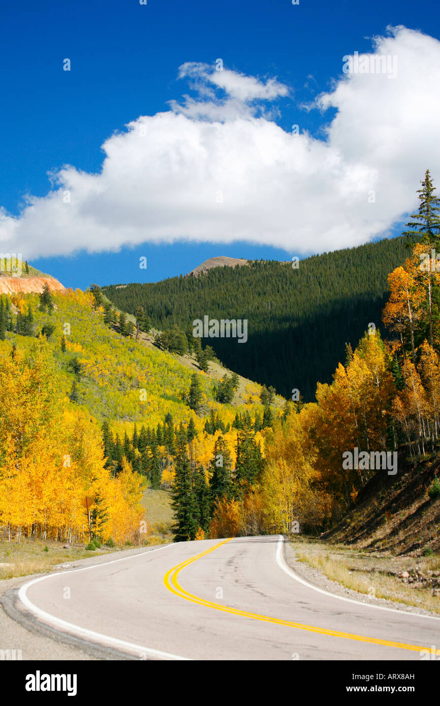 Ascent to Slumgullion Pass on Highway 149, Uncompahgre National Forest ...