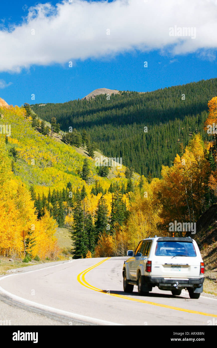 Ascent to Slumgullion Pass on Highway 149, Uncompahgre National Forest ...